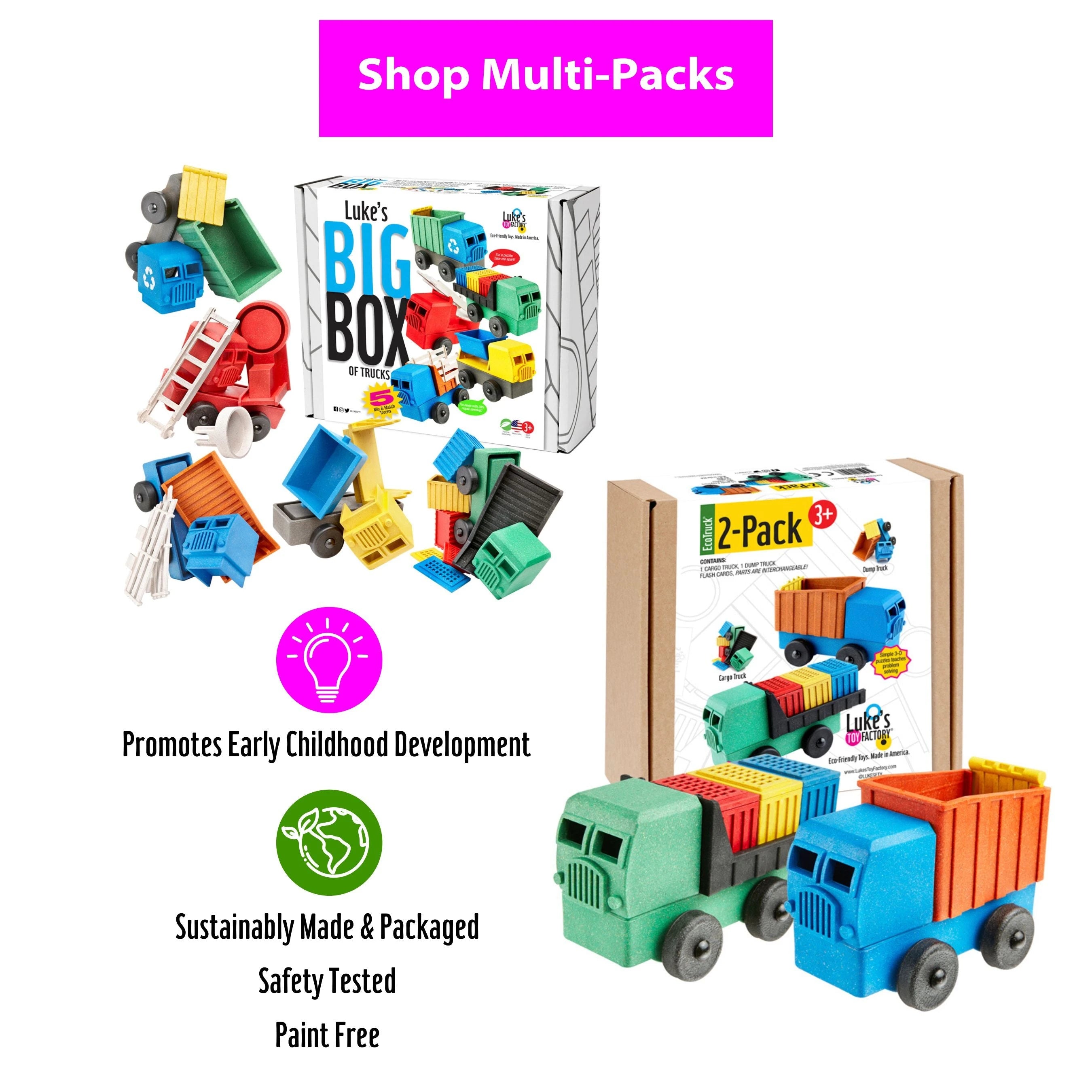 Toy Truck Sets & Gift Bundles for Preschoolers – Luke's Toy Factory